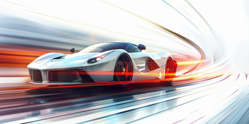 Fast Car Speed Blurred Motion. Created by Generative Artificial ...