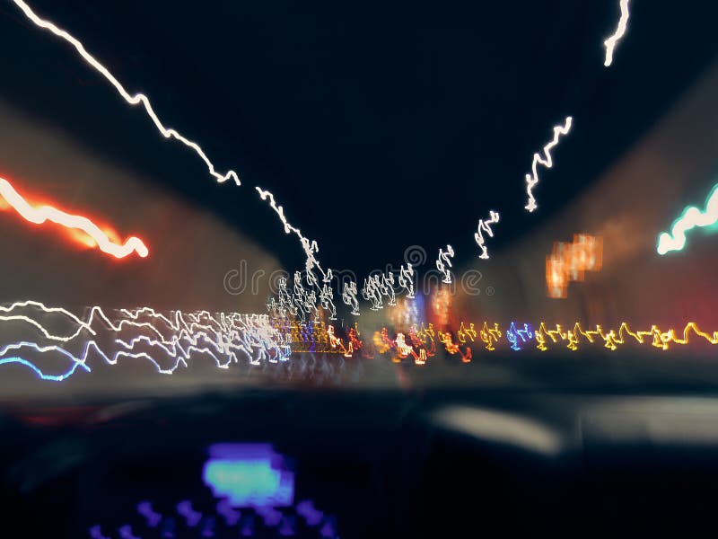 Fast Car Turning in a Tunnel Stock Photo - Image of darkness, shine ...