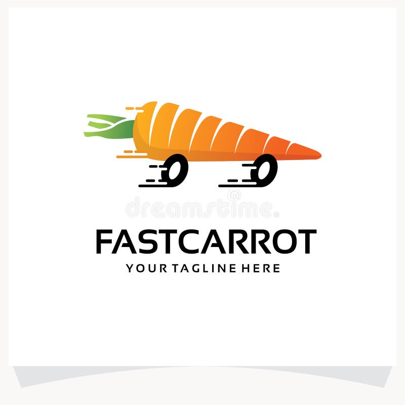 Fast Carrot Logo Design Template Inspiration Stock Vector ...