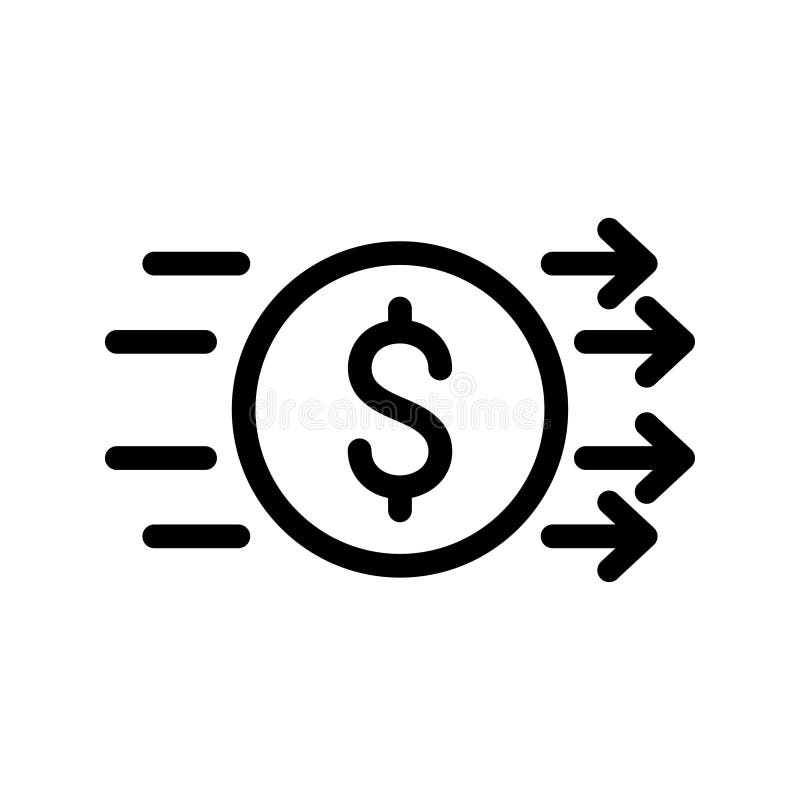 Fast cash Icon stock vector. Illustration of money, meticulously ...