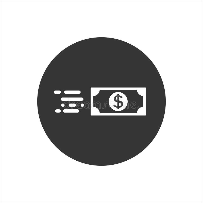Fast Cash Icon in Flat Style. Transfer Symbol. Simple Money Symbol ...