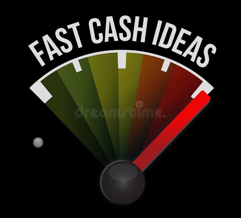 Fast cash idea speedometer stock illustration. Illustration of good ...