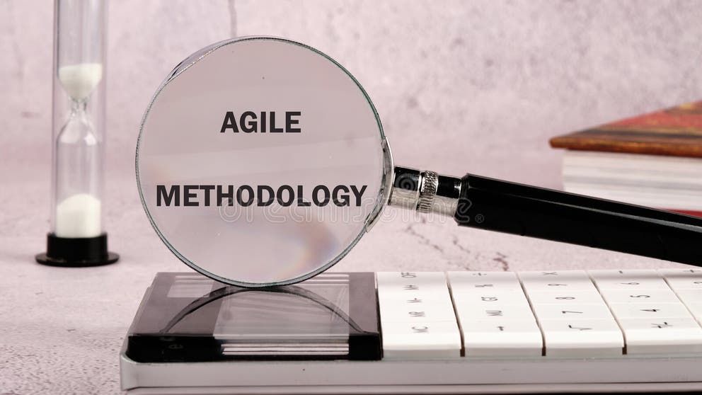 Fast Changes Concept. AGILE METHODOLOGY on the Glass of the Magnifying ...