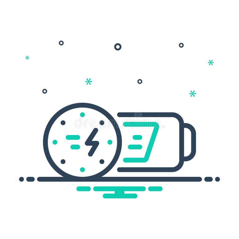 Mix Icon for Fast Charge, Charge and Battery Stock Vector ...