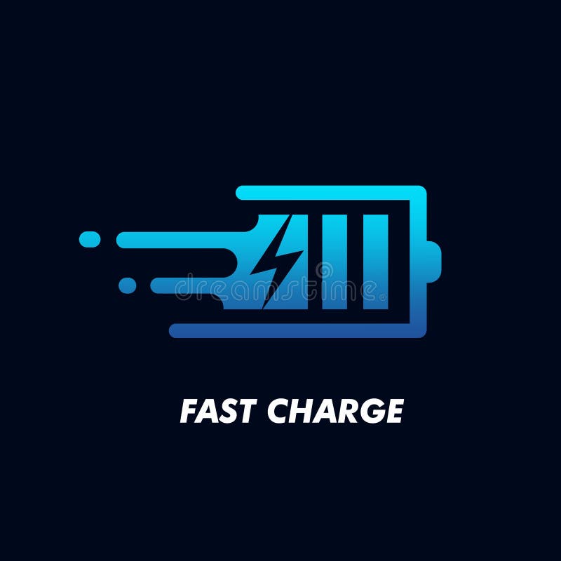 Fast Charge Battery Vector Logo Template Design Illustrations Stock ...