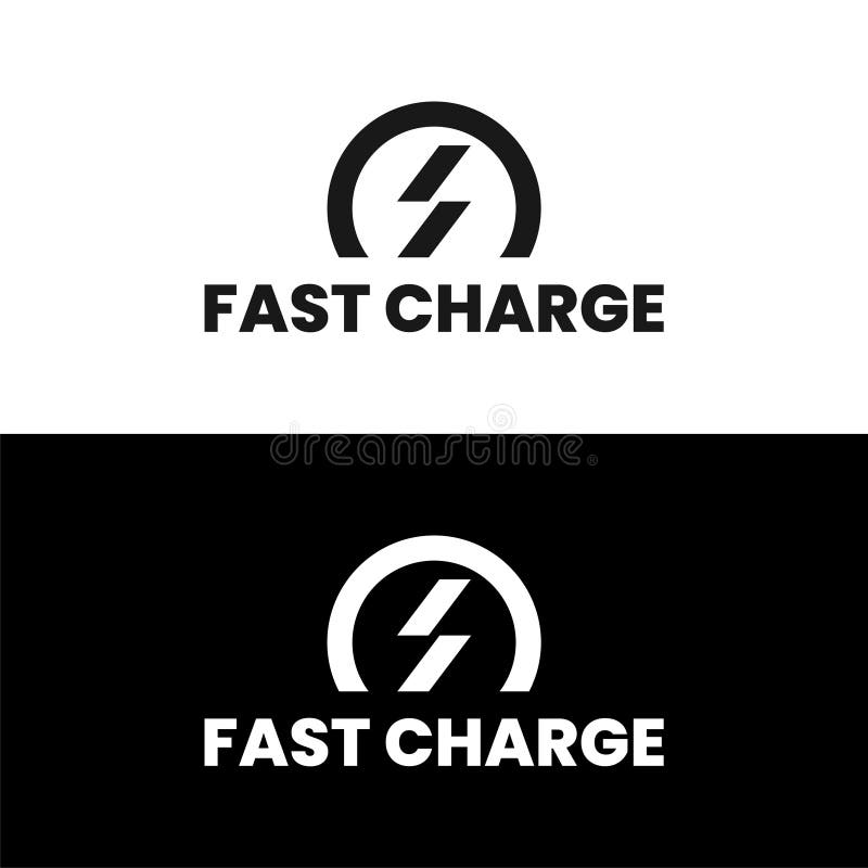 Fast Charge Logo Isolated on White Background Stock Vector ...