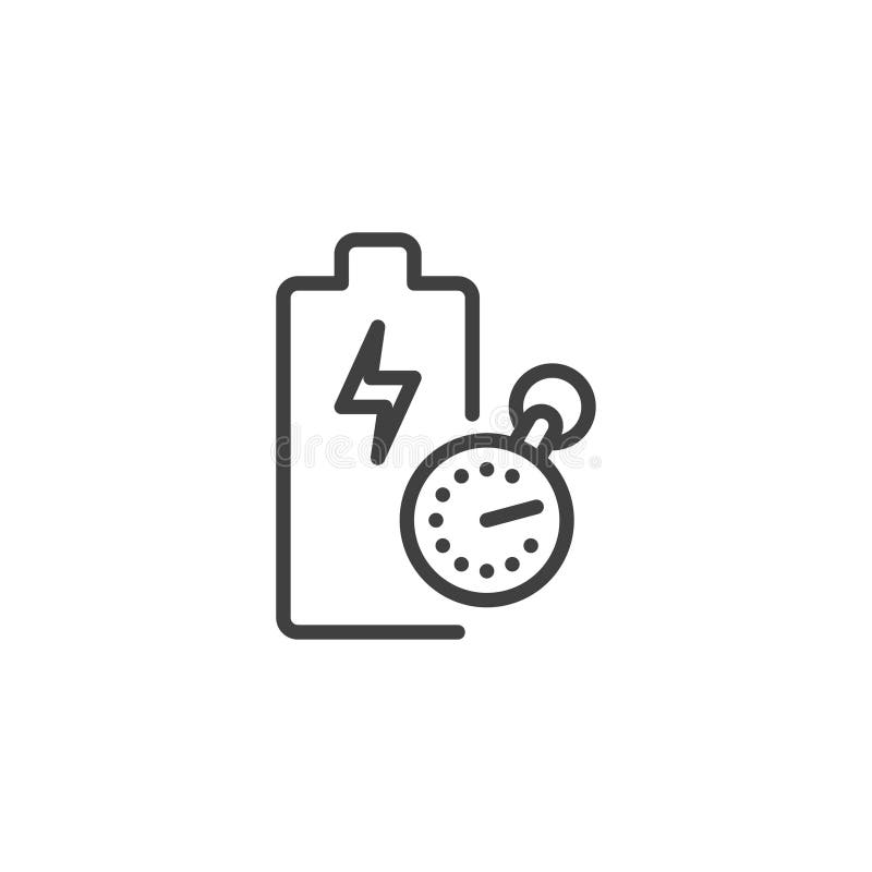 Fast Charging line icon stock illustration. Illustration of logo ...