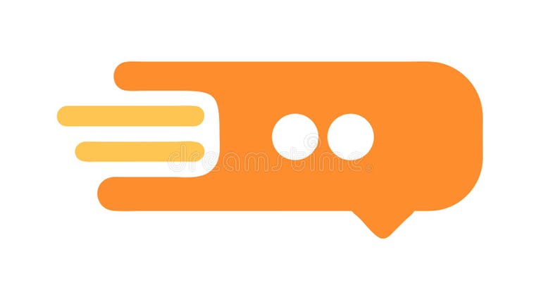 Fast Chat Bubble Icon, for Quick Communication or Instant Messaging ...