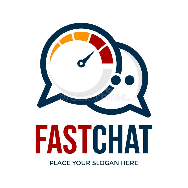 Fast Chat Logo Vector stock vector. Illustration of identity - 263515531