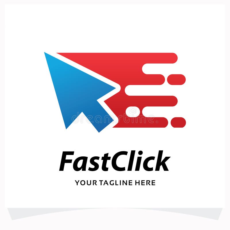Fast Click Logo Template Design Template Stock Vector - Illustration of ...