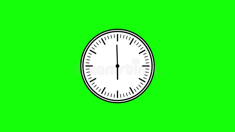 Fast Clock Animation 24 Hours Day Green Screen Stock Footage - Video of ...