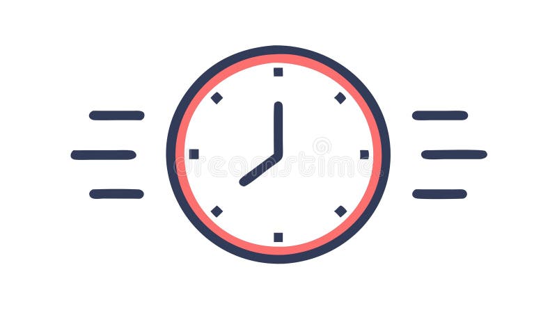 Fast Clock Icon for Deadlines and Timing, Vector Design Generative AI ...
