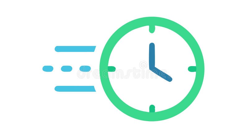 Fast Clock Icon, Representing Speed or Time Saving , Vector Design ...