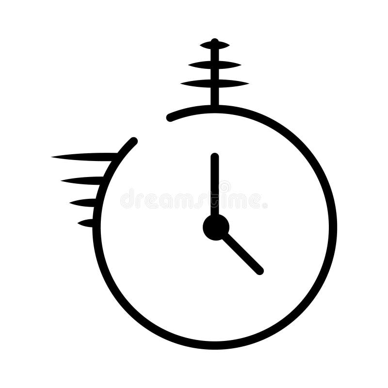 Fast Clock Vector Icon, Fast Service Icon, Quick and Speedy Face Clock ...