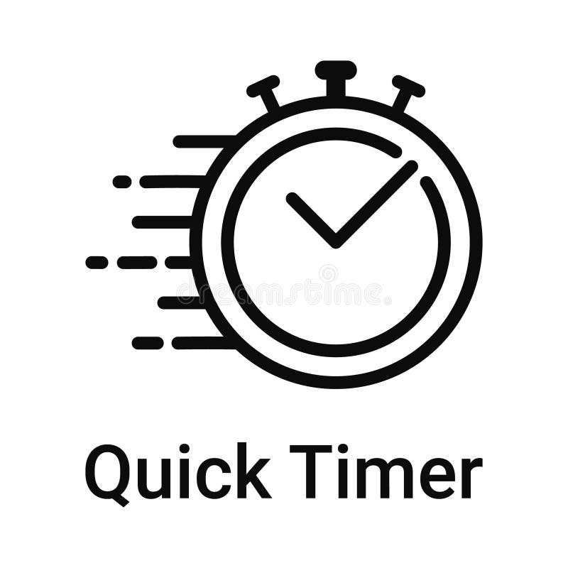 Fast Clock Vector Icon, Fast Service Icon, Quick and Speedy Face Clock ...