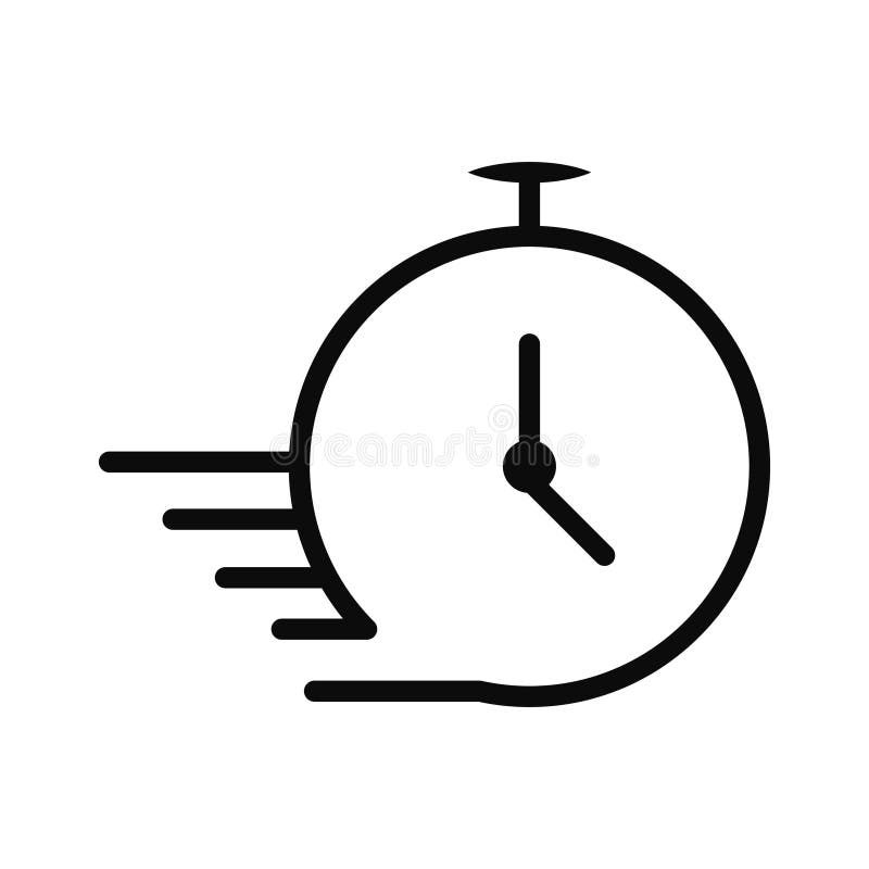 Fast Clock Vector Icon, Fast Service Icon, Quick and Speedy Face Clock ...