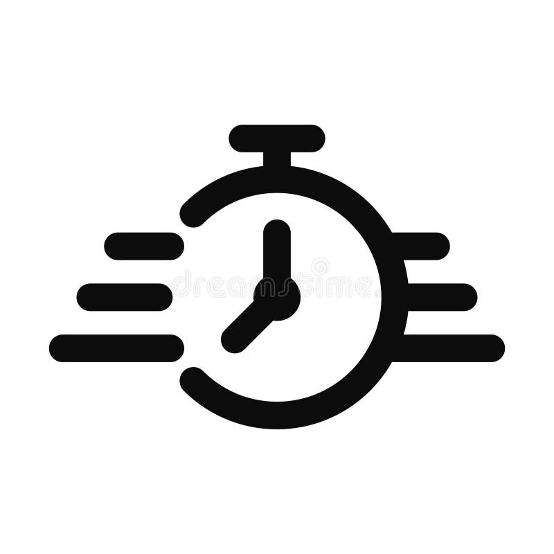 Fast Clock Vector Icon, Fast Service Icon, Quick and Speedy Face Clock ...