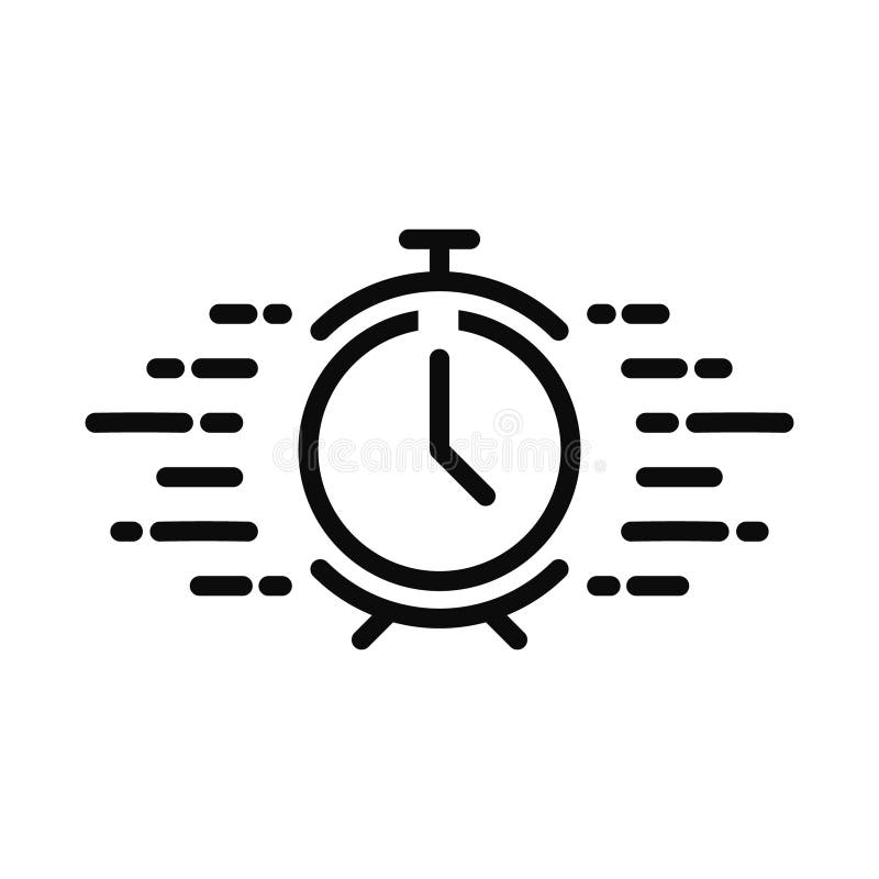 Fast Clock Vector Icon, Fast Service Icon, Quick and Speedy Face Clock ...