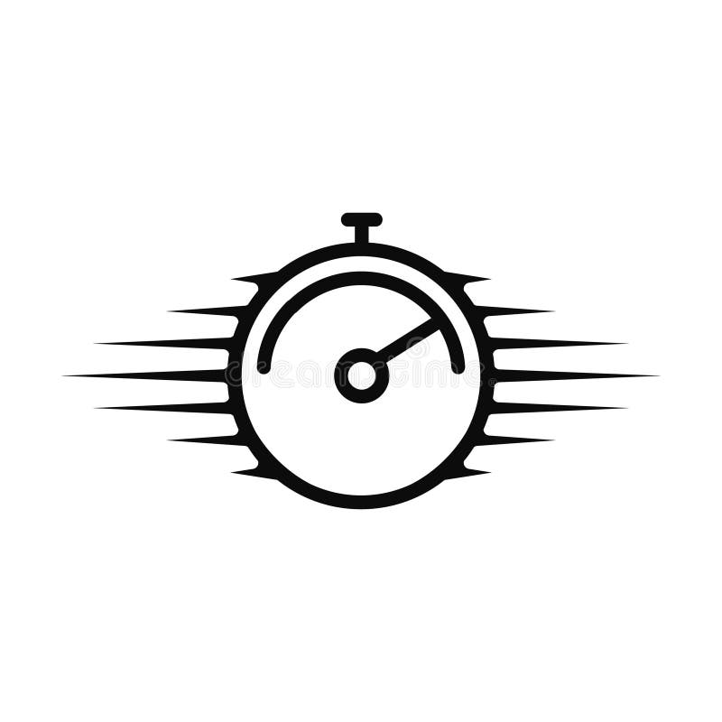 Fast Clock Vector Icon, Fast Service Icon, Quick and Speedy Face Clock ...