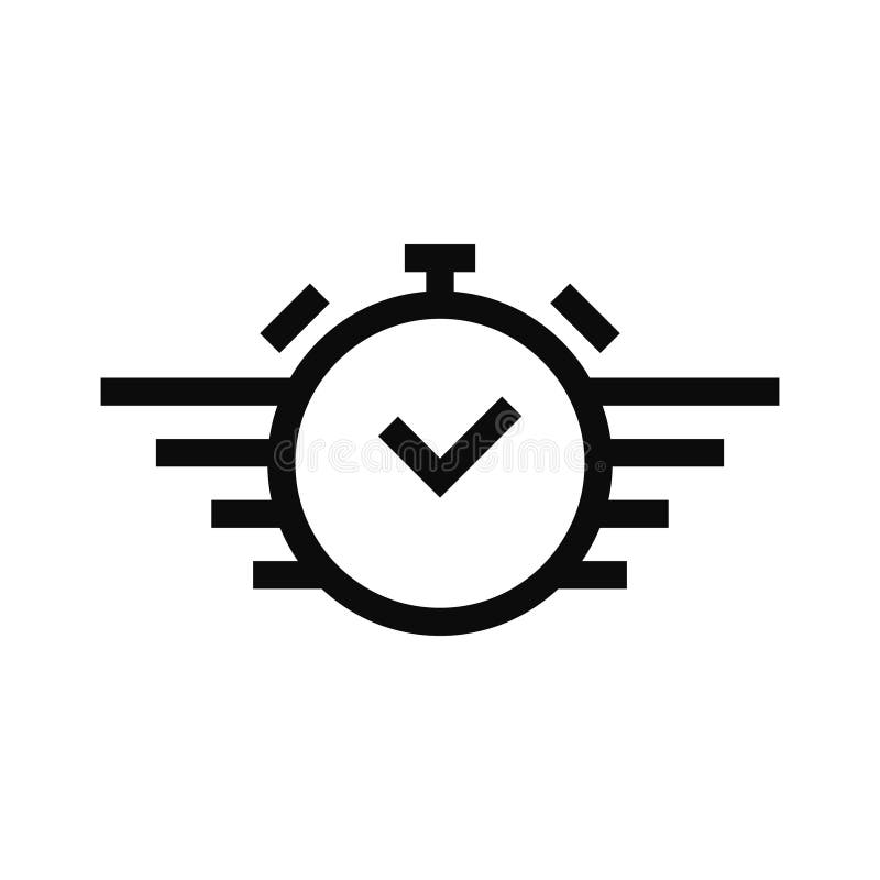 Fast Clock Vector Icon, Fast Service Icon, Quick and Speedy Face Clock ...
