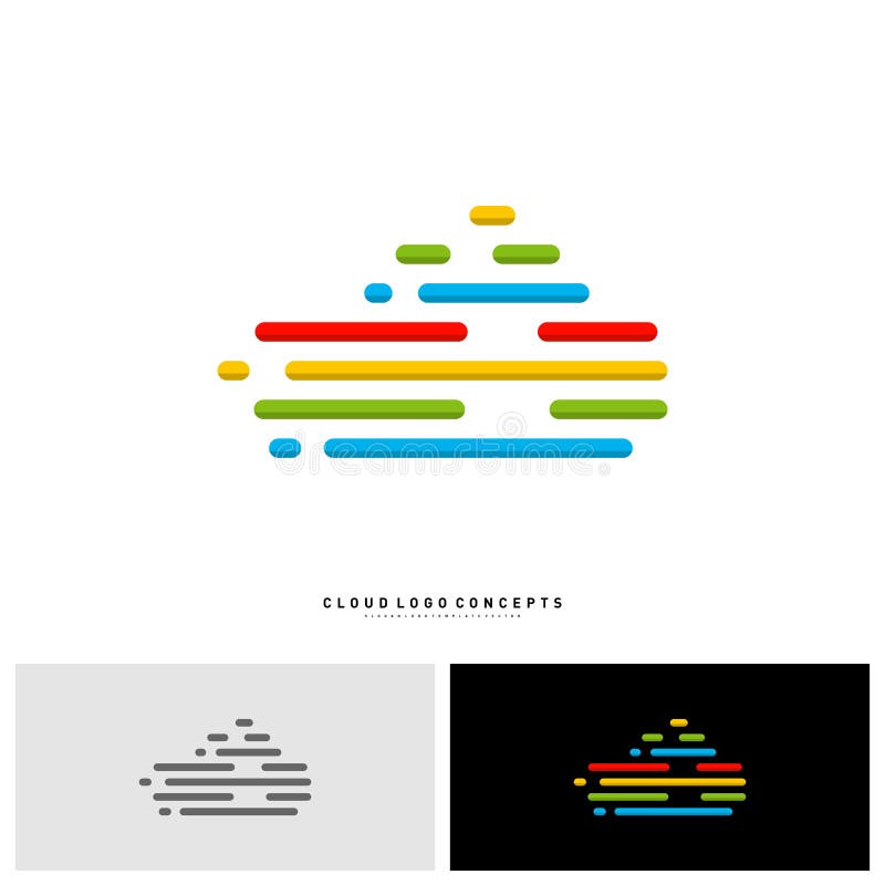 Fast Cloud Logo Design Concept Vector. Tech Cloud Logo Template Vector ...