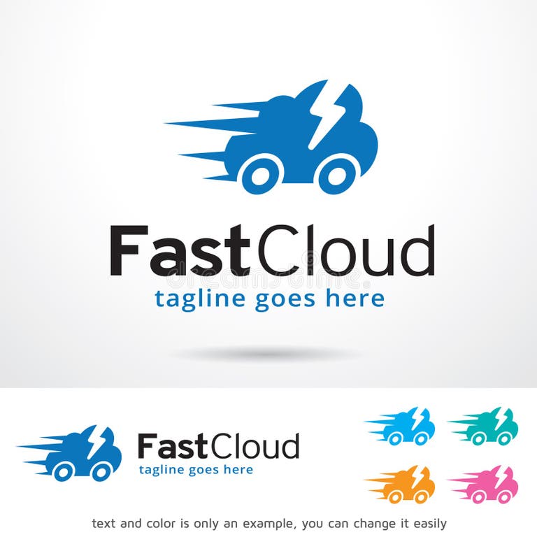Fast Cloud Logo Template Design Vector Stock Illustration - Illustration of creative, develop ...