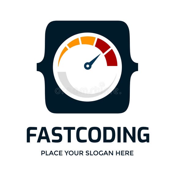 Fast Coding Logo Vector stock vector. Illustration of company - 263515534