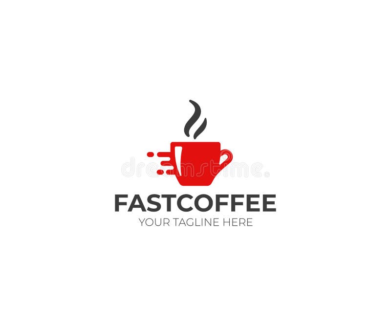 Fast Coffee Logo Design, Food Service Delivery, Creative Template for ...