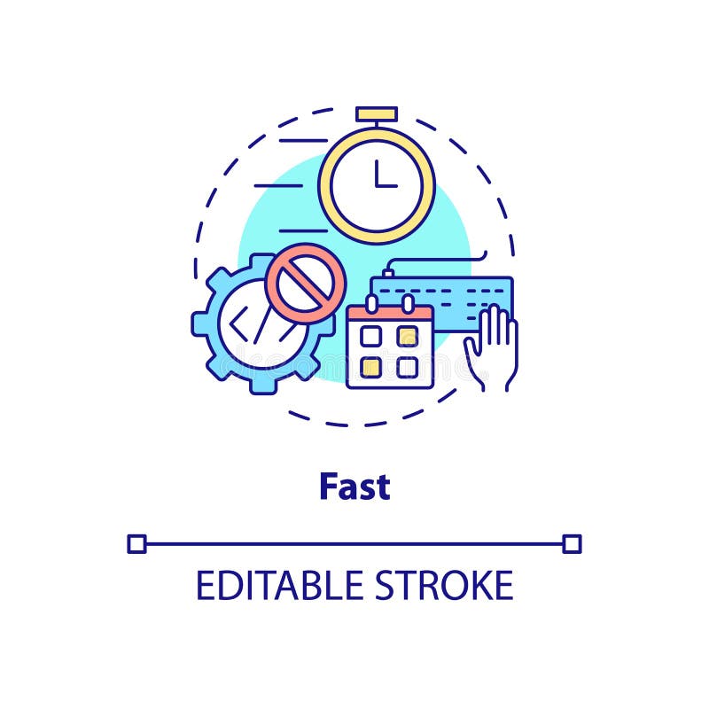 Fast concept icon stock vector. Illustration of application - 239817550