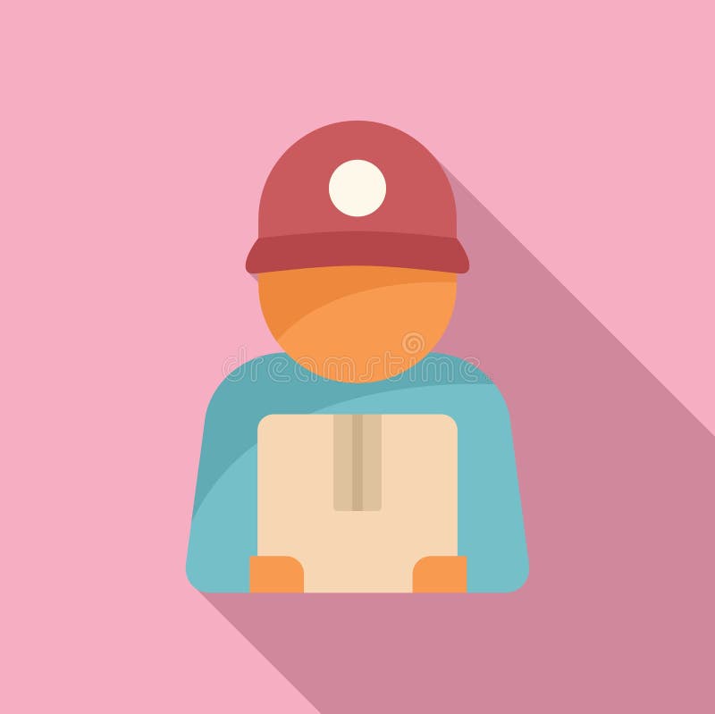 Fast Courier Service Icon Flat Vector. Container Shop Stock Illustration - Illustration of ...