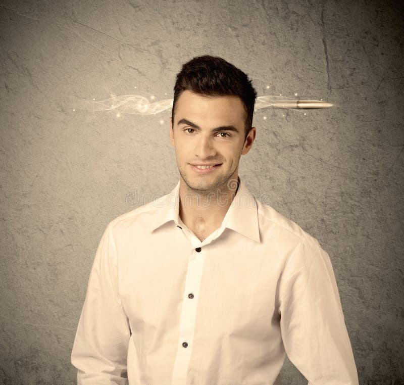 Fast Creative Sales Guy with Smoking Bullet Stock Photo - Image of fast ...