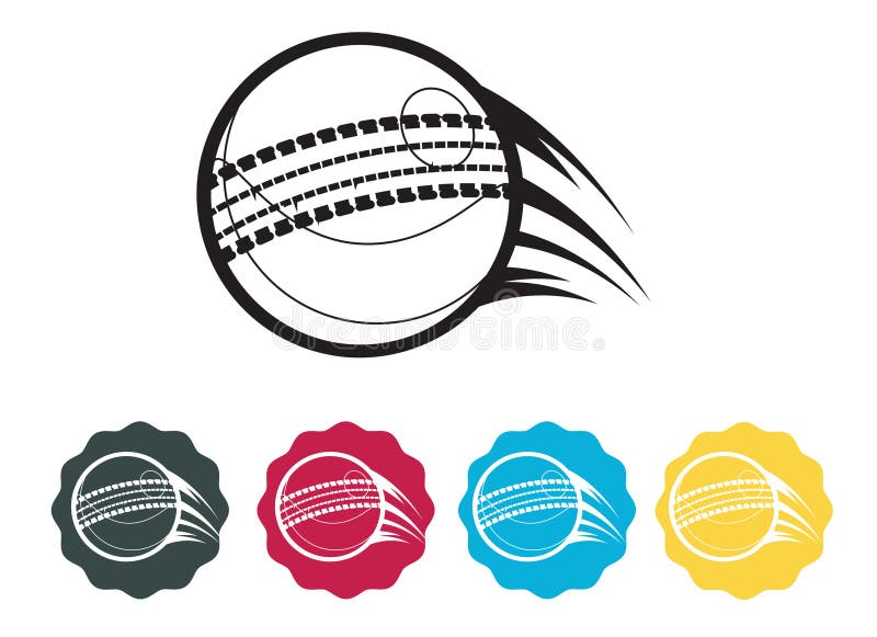 Fast Cricket Ball Icon Illustration Stock Illustration - Illustration ...
