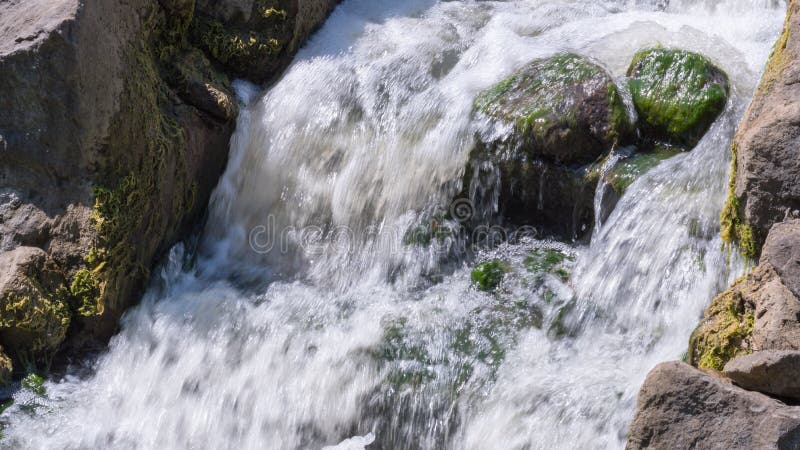 The Fast Current of the Summer Waterfall Stock Photo - Image of outdoor ...