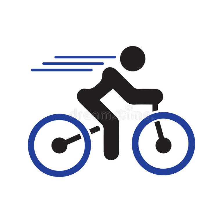 Fast cycle riding icon stock vector. Illustration of cycle - 262619146