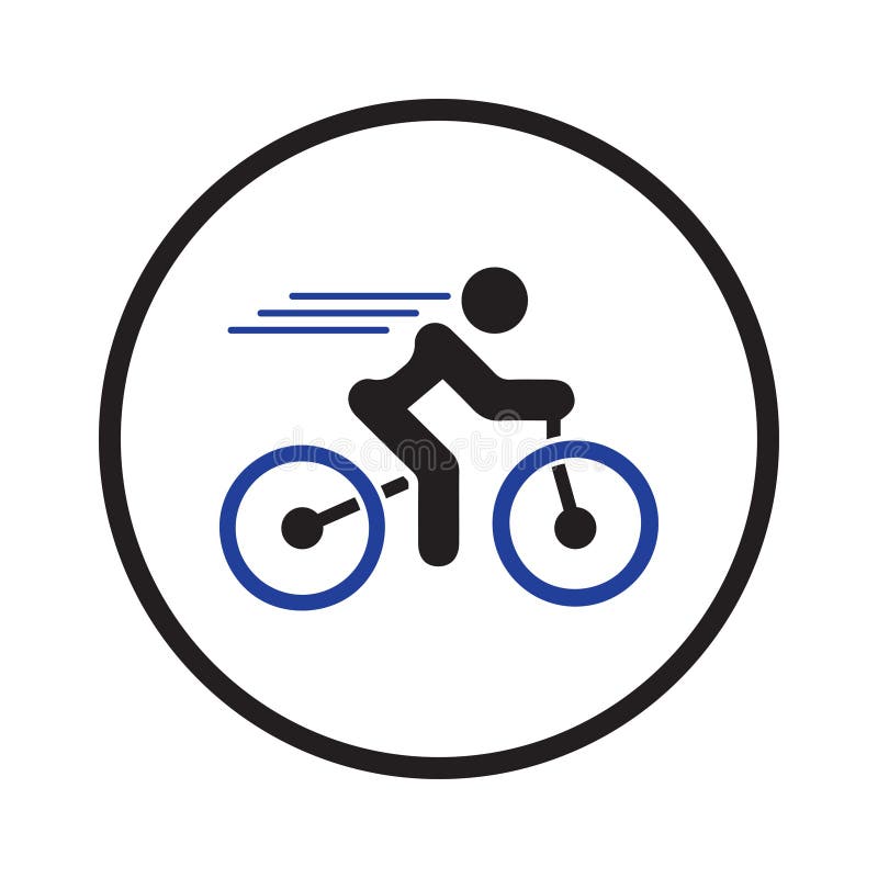 Fast cycle riding icon stock vector. Illustration of cycle - 262619172