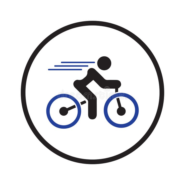 Fast cycle riding icon stock vector. Illustration of cycle - 262619172