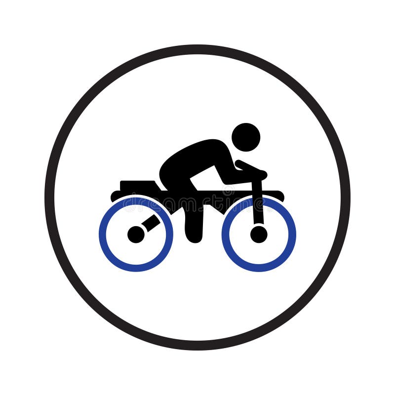 Fast cycle riding icon stock vector. Illustration of sign - 262619184