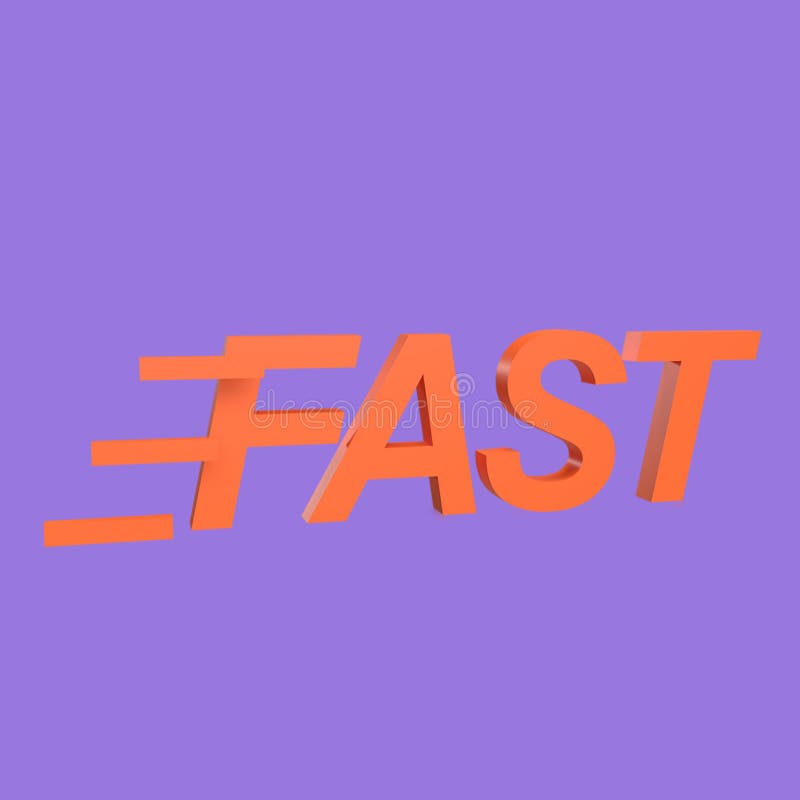 Fast 3d Icon Model Cartoon Style Concept. Render Illustration Stock ...