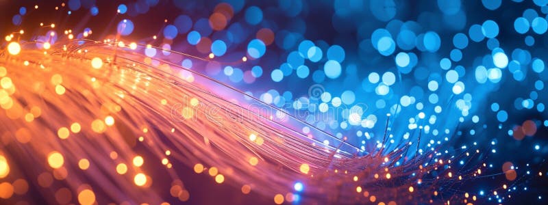 Fast Data Transfer Glass Fiber Cable Banner for Web Connectivity Stock ...