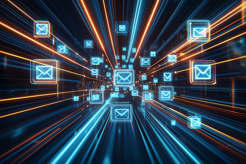 Fast Data Transfer Illustration, AI Generated Stock Illustration ...