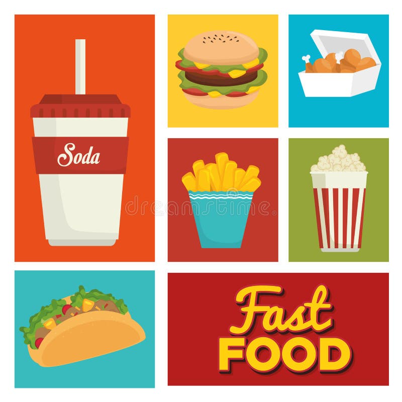 Fast and delicious food stock illustration. Illustration of kitchen ...