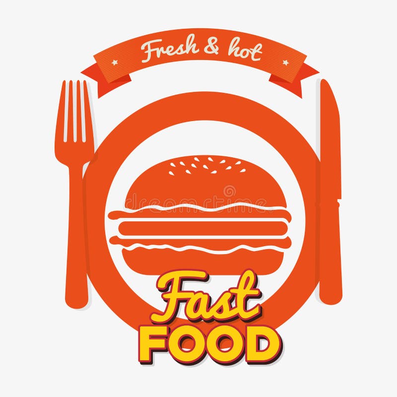 Fast and delicious food stock illustration. Illustration of bread ...