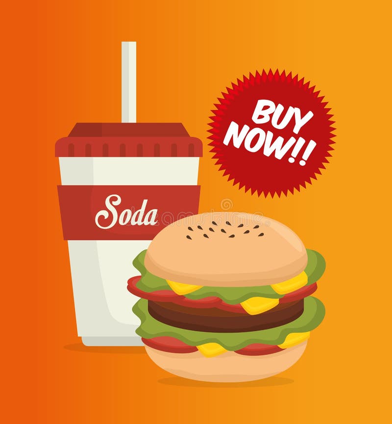 Fast and delicious food stock illustration. Illustration of products ...