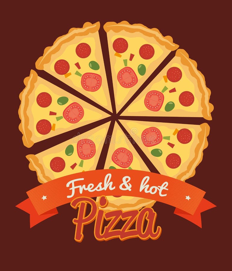 Fast and delicious food stock vector. Illustration of food - 64354083