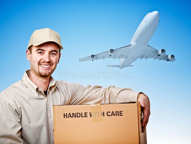 Fast delivery stock photo. Image of package, happy, friendly - 17921680