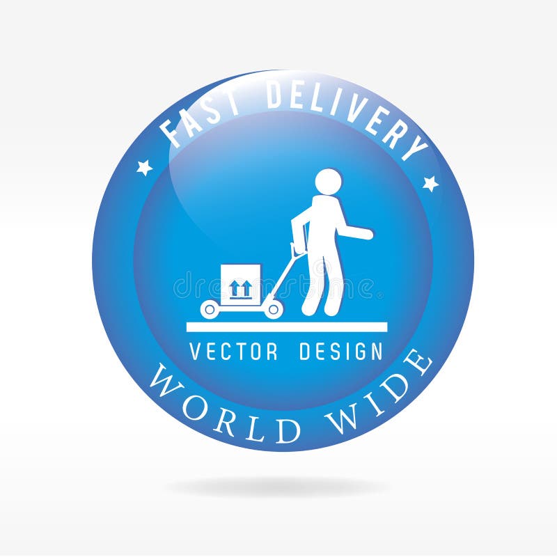 Fast delivery stock vector. Illustration of package, icon - 32606904