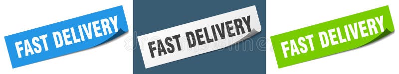 Fast Delivery Banner. Fast Delivery Speech Bubble Label Set. Stock ...