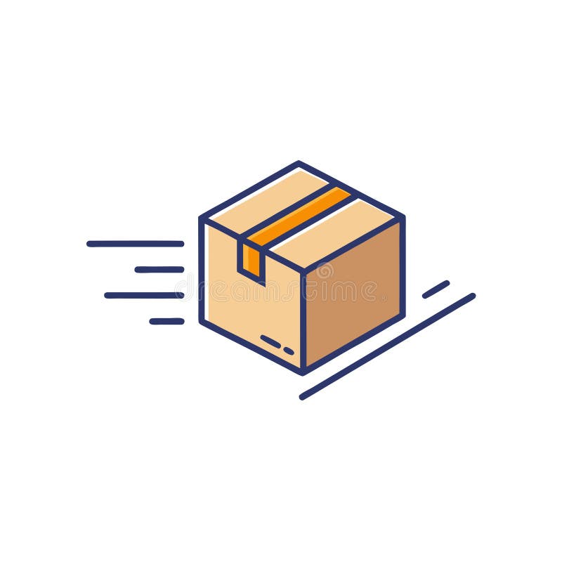 Fast Delivery Box Icon: Shipping, E-commerce, and Logistics ...