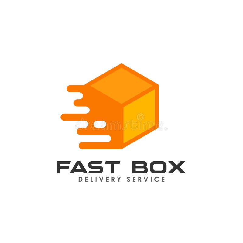 Fast Delivery Box Logo Design. Courier Logo Design Template Stock ...