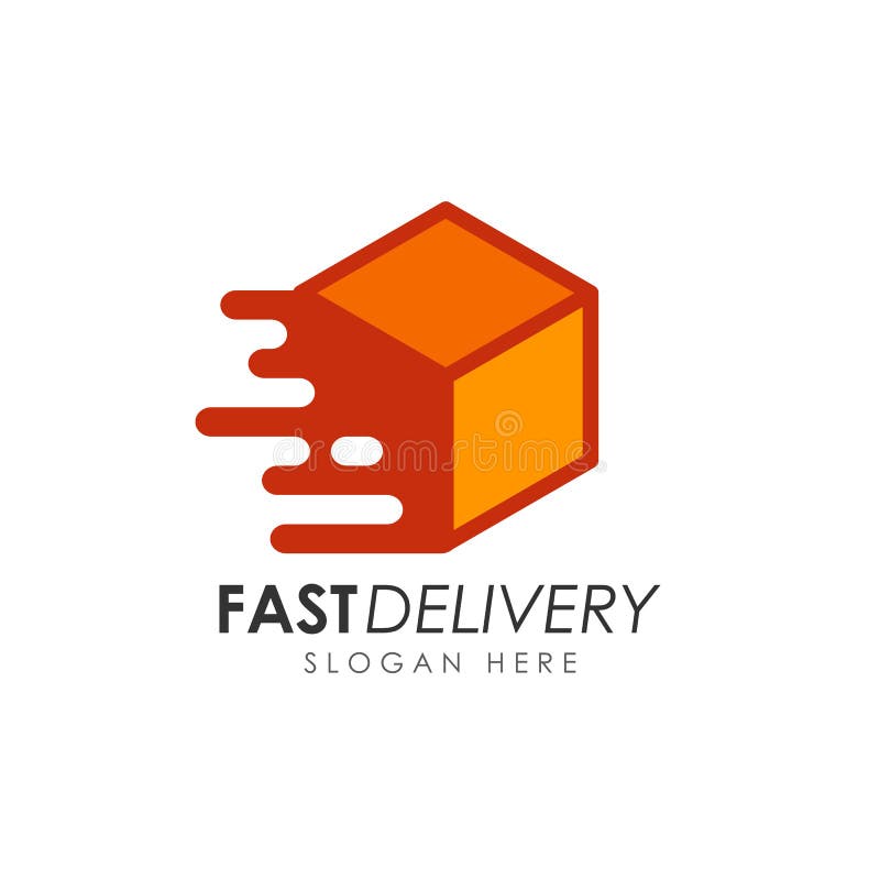 Fast Delivery Box Logo Design. Courier Logo Design Template Stock ...